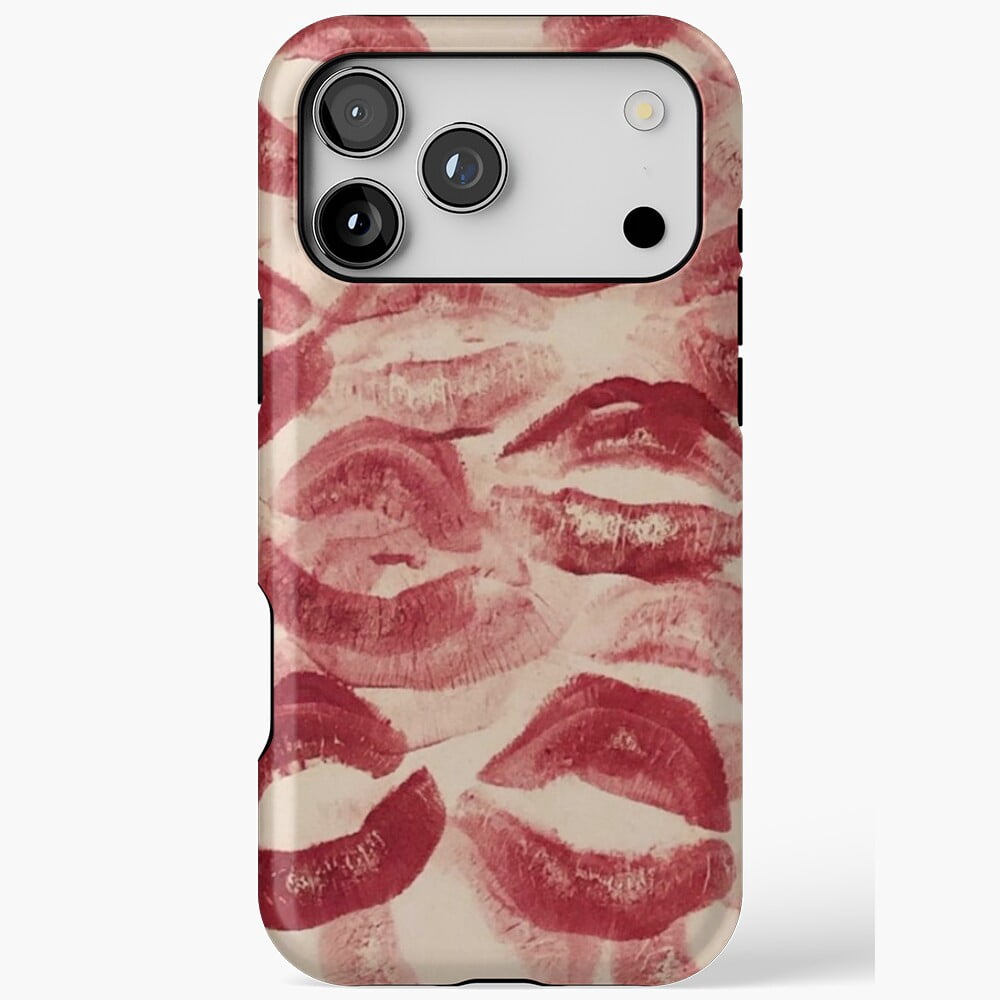 Kisses Romantic Red Lipstick Smudge Pattern Makeup Case for iPhone 11 ...