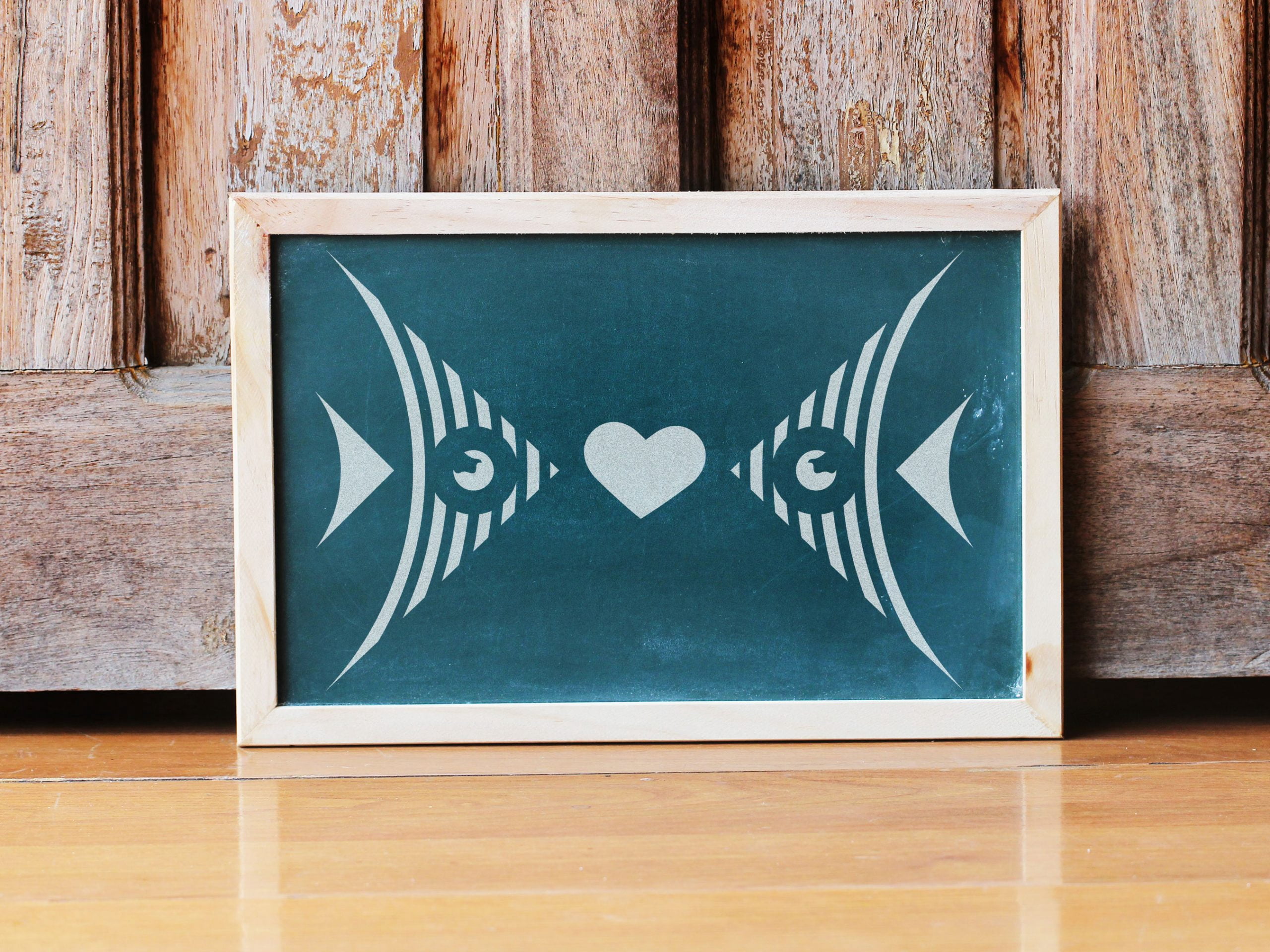 Kissing Fish Heart Stencil - Art and Wall Stencil (18"x24") - Walmart.com