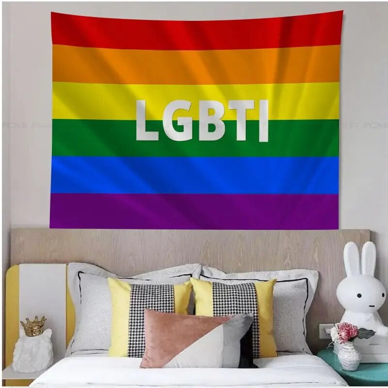 Kissing Girls Print Gay Lesbian Lgbt Pride Wall Tapestry Hippie Hanging