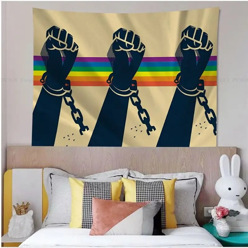 Kissing Girls Print Gay Lesbian Lgbt Pride Wall Tapestry Hippie Hanging