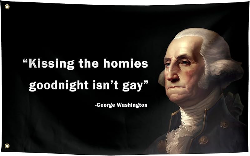 Kissing The Homies Goodnight Funny Flags Meme Cool Quote Flags Banner 3x5 ft Room Guys College ...