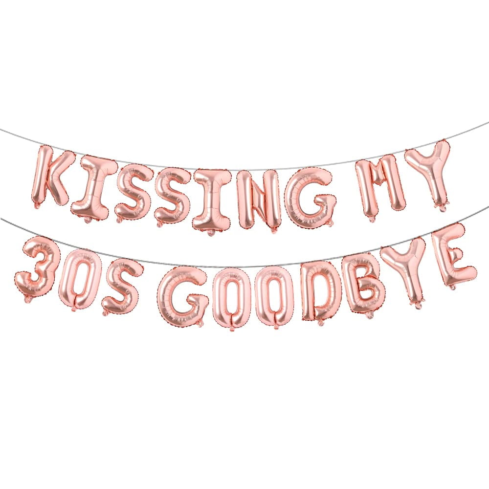 Kissing My 30s Goodbye KEF16 Decorations Kissing My 30s Goodbye Banner ...