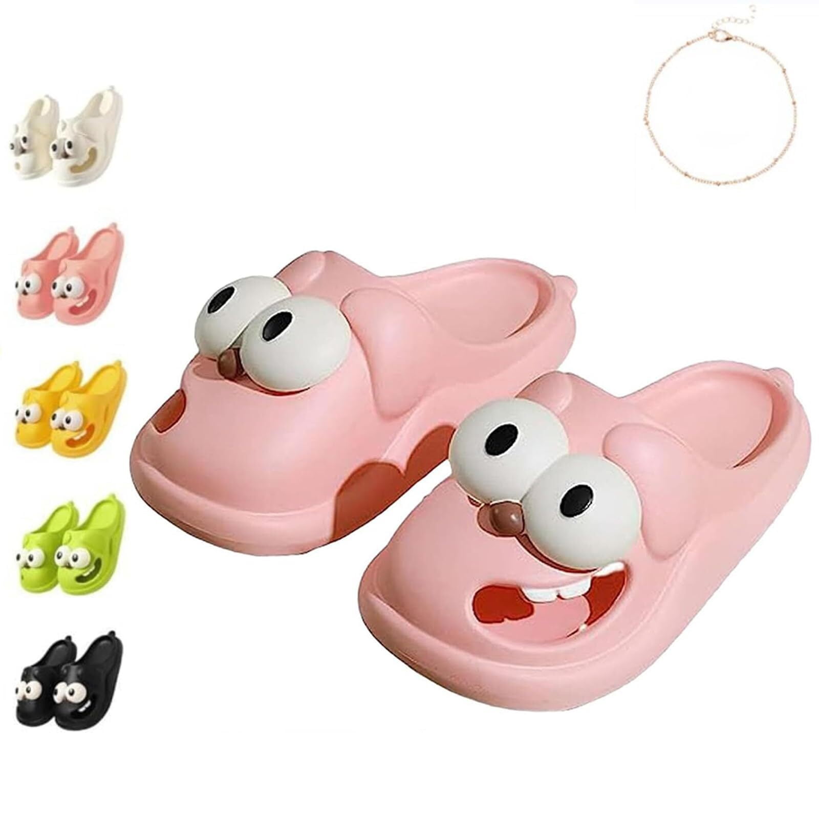 Kissing Slides, Tongue Kiss Slippers Non-slip Big Eye Dog Slipper Cute ...