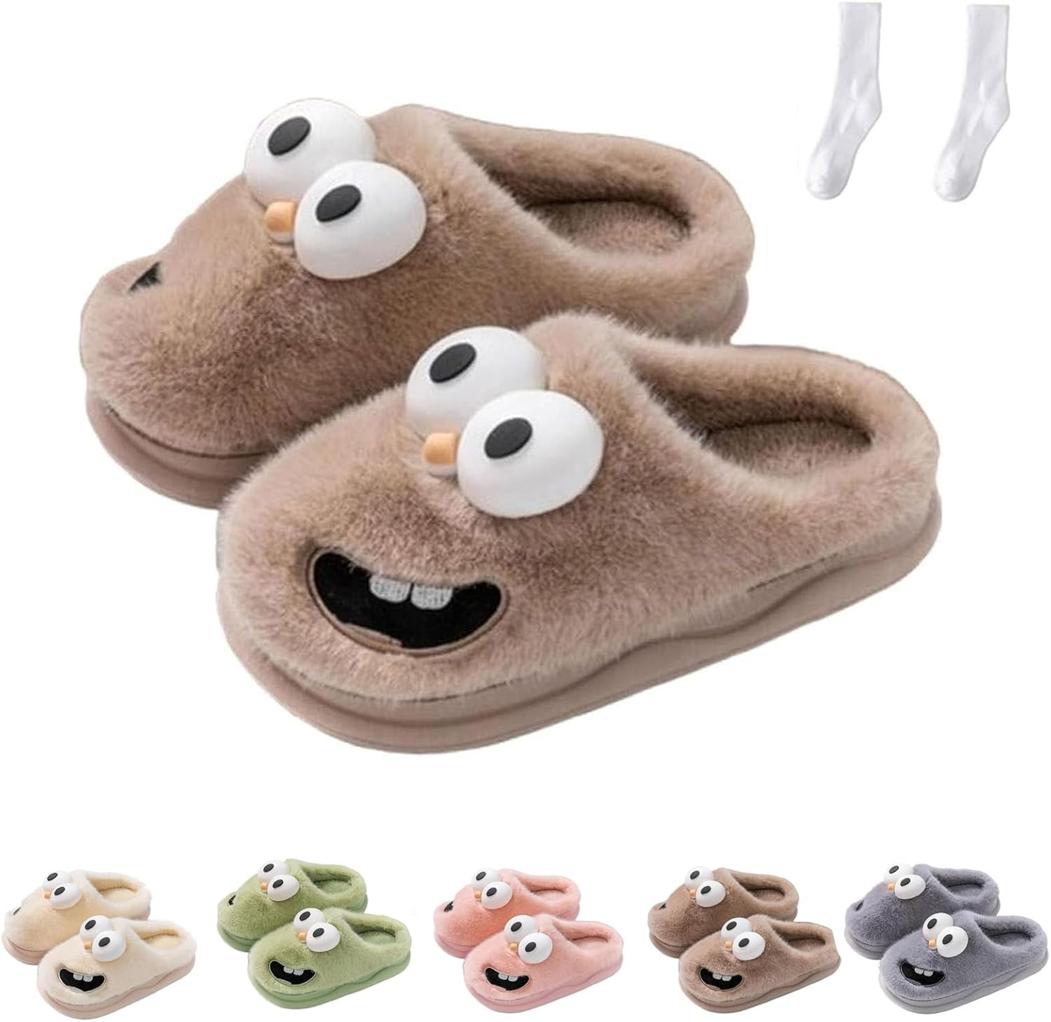 Kissing Slippers Tongue, Tongue Kiss Slippers Couples, Plush Thick Sole ...