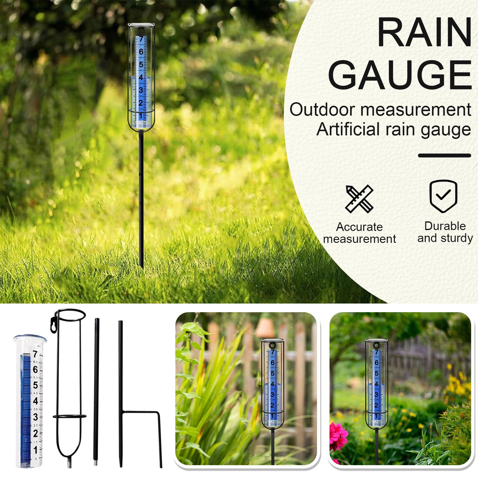 Kissshow Outdoor Rain Gauge, Outdoor, Antifreeze Thickened Transparent ...
