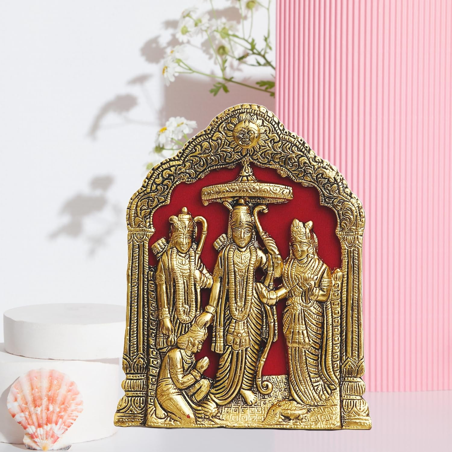 Kissupacks Metal Ram Darbar Murti with Wall Hanging and Tabletop Photo ...