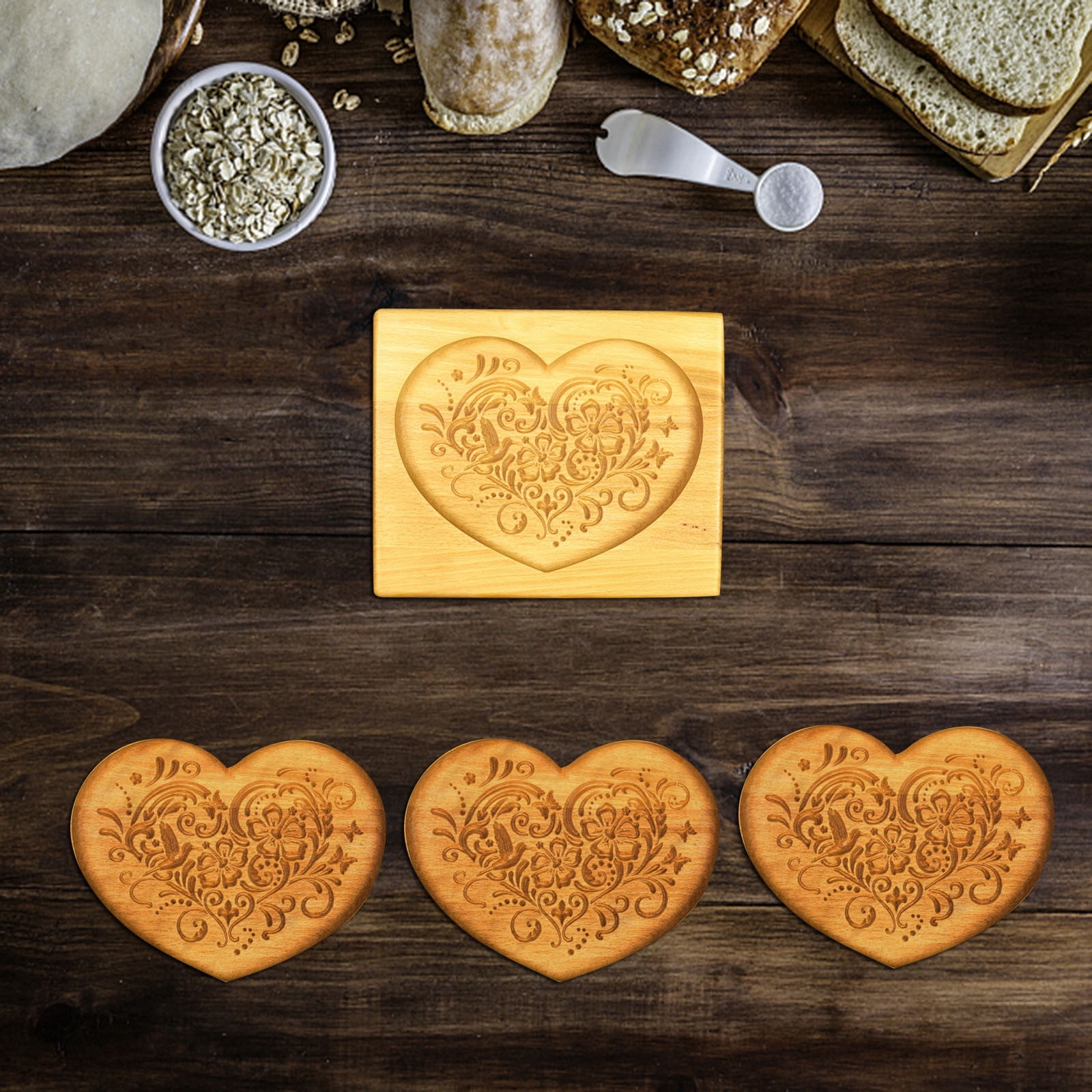 Kit Biscuit Moulds Cookie Molds Provences Rose Cookie Stamp Embossing ...