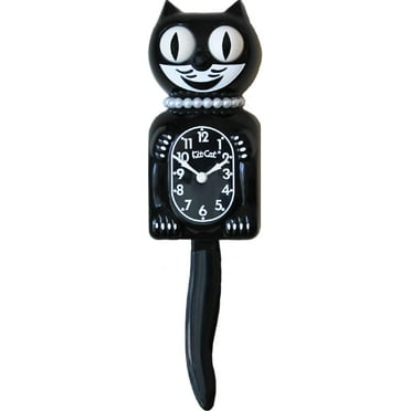 Kit-Cat Classic Black Vintage Cat Clock with Moving Eyes - Walmart.com