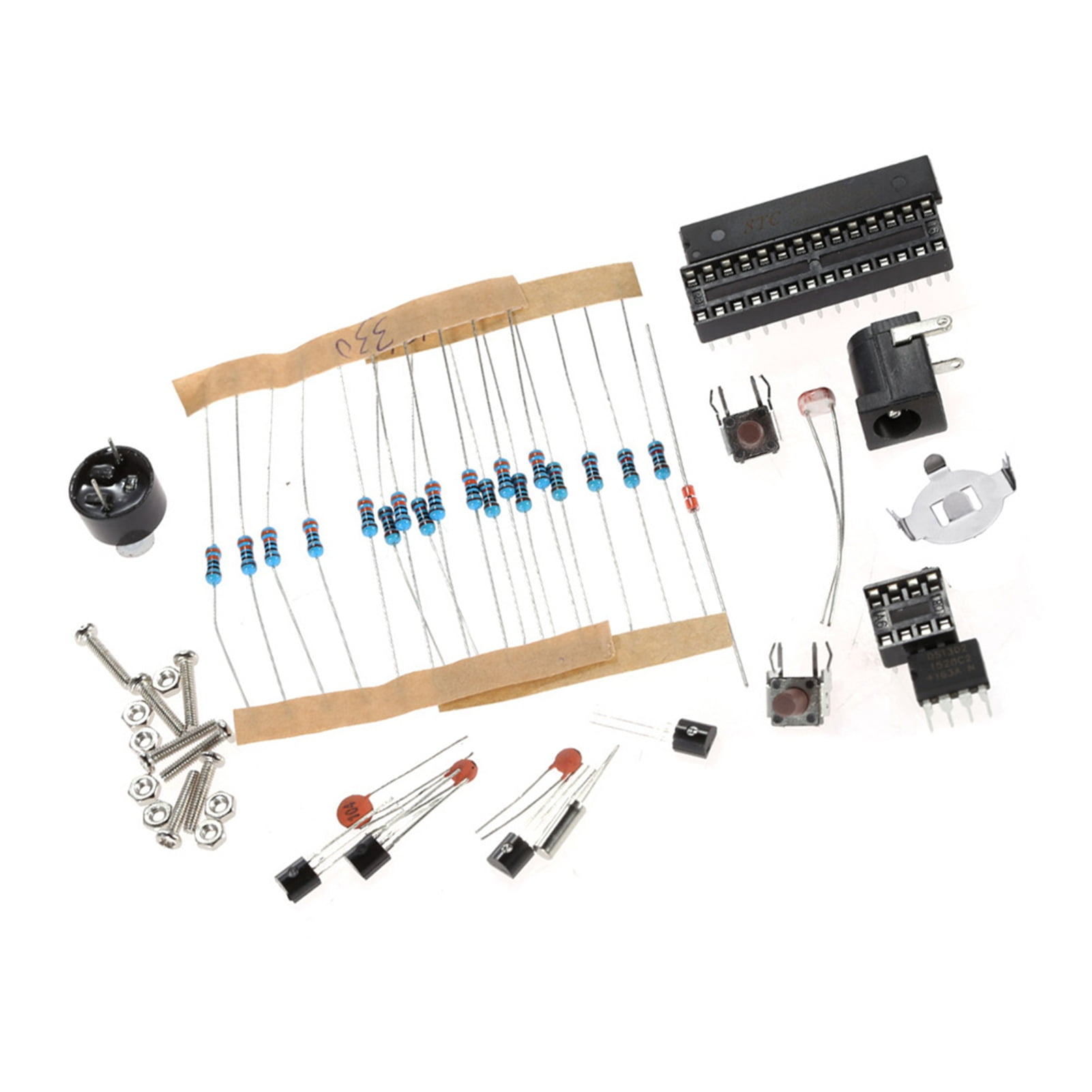 Kit Compact 4 Digit Digital LED Clock Kit Light Control Temperature ...