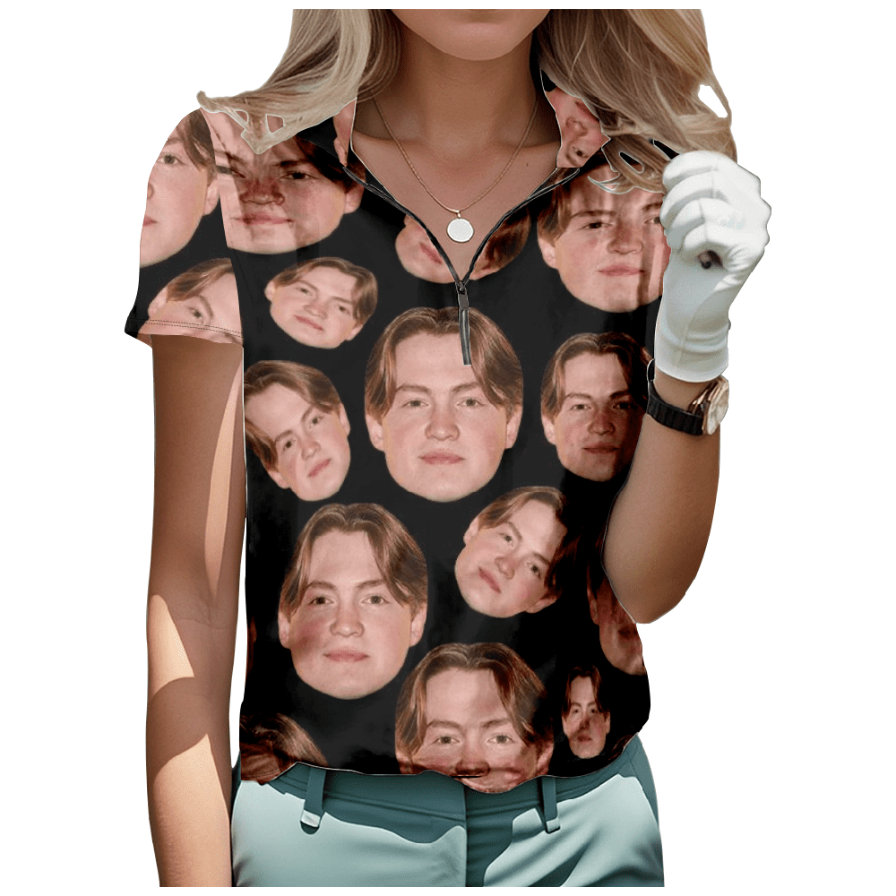 Kit Connor Standing Neck Golf Women's Short Sleeved Shirt Actor ...