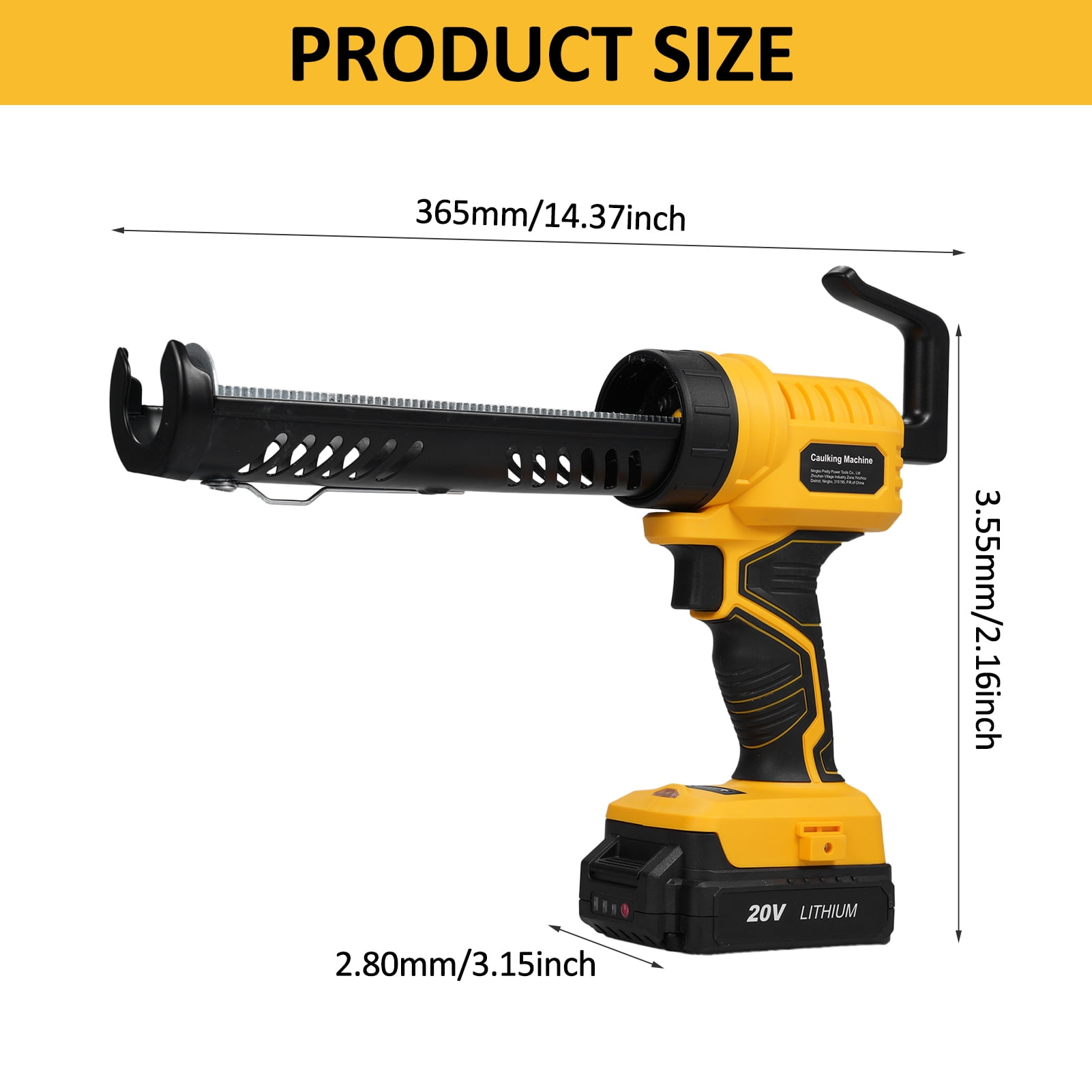 Kit Cordless Caulking Machine 20V Hand-held Cordless Electric Caulking ...