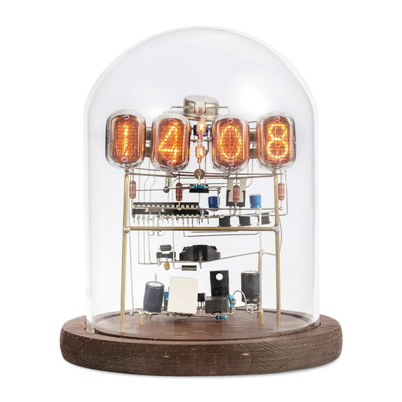 Kit DIY / Assembled Home Decor Clock W/ Round Glass Case IN-12 Nixie ...