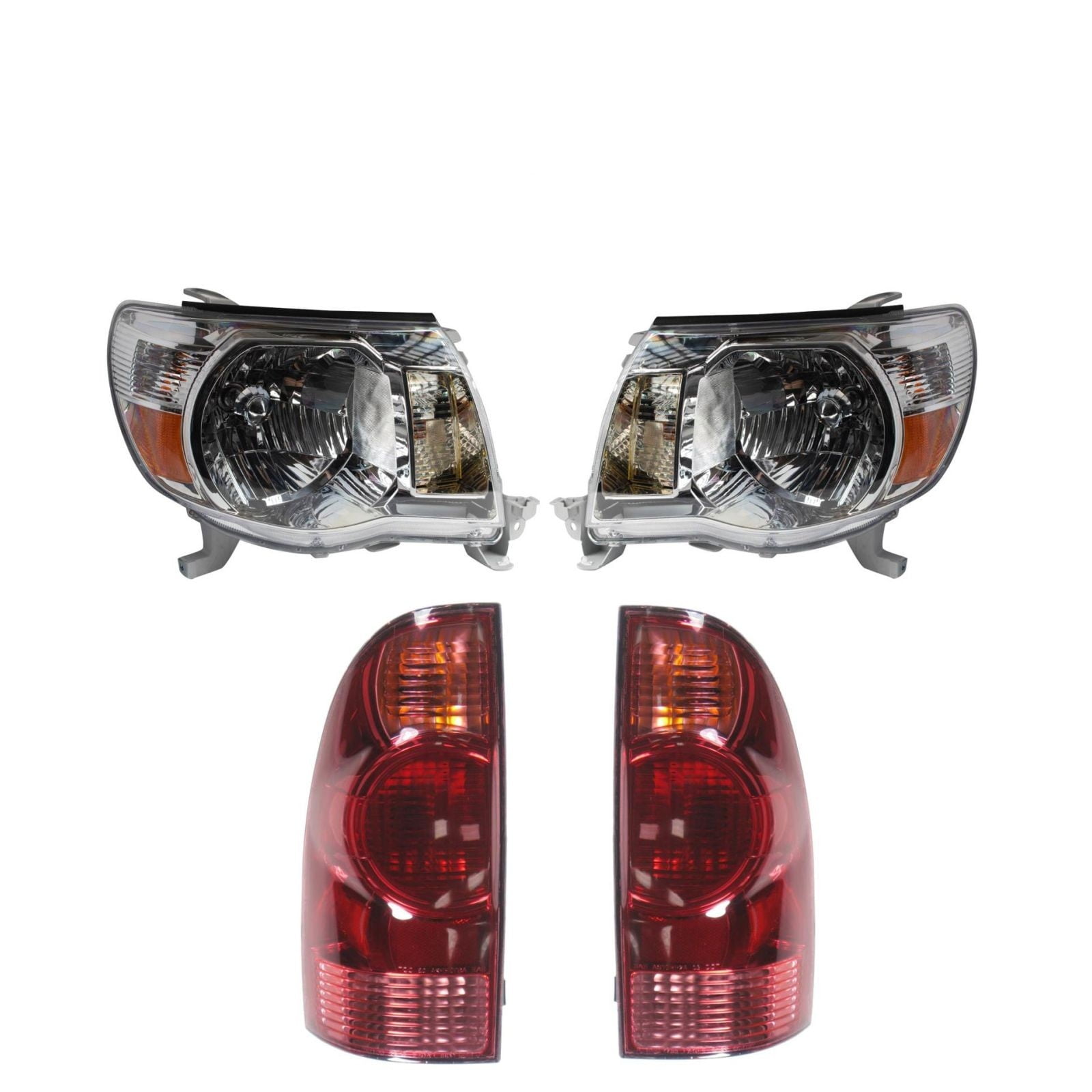 Kit Includes 4 Piece Head Set & Tail Lights for Durable & Bright ...