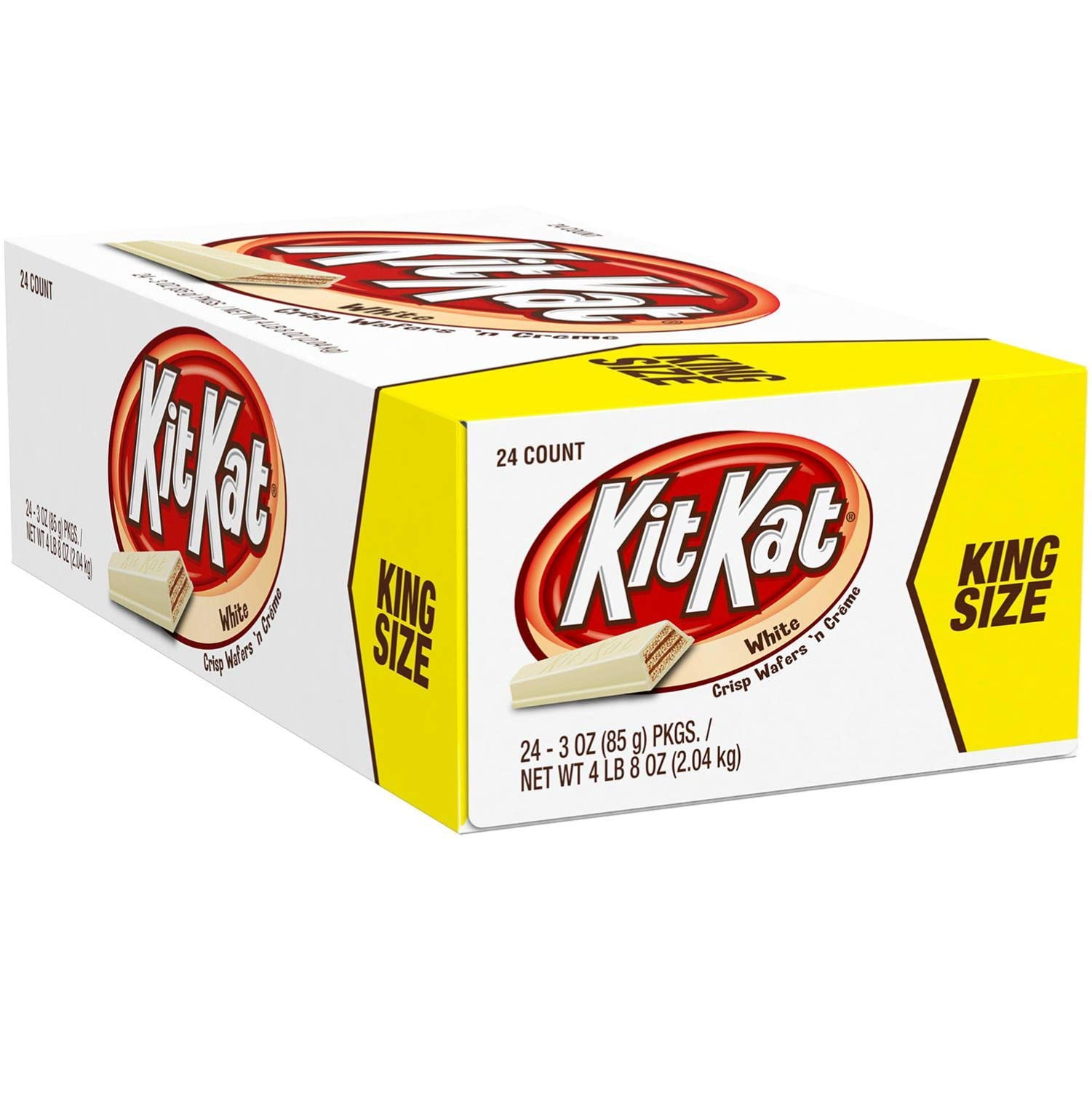 Kit Kat Candy Bar, Crisp Wafers In White Chocolate, 3-Ounce Bars (Pack ...