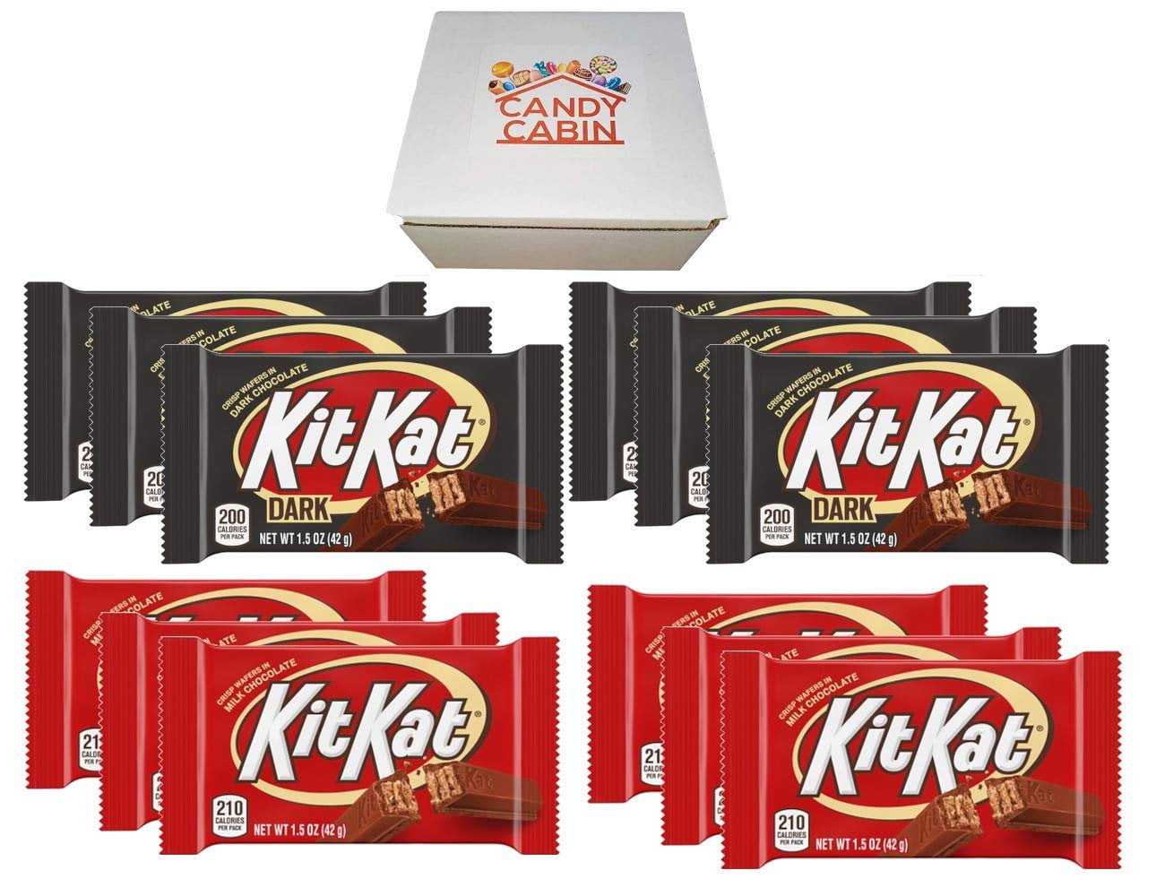Kit Kat Chocolate Candy Bar Variety Box, 1.5 Oz Bars Pack of 12 by ...