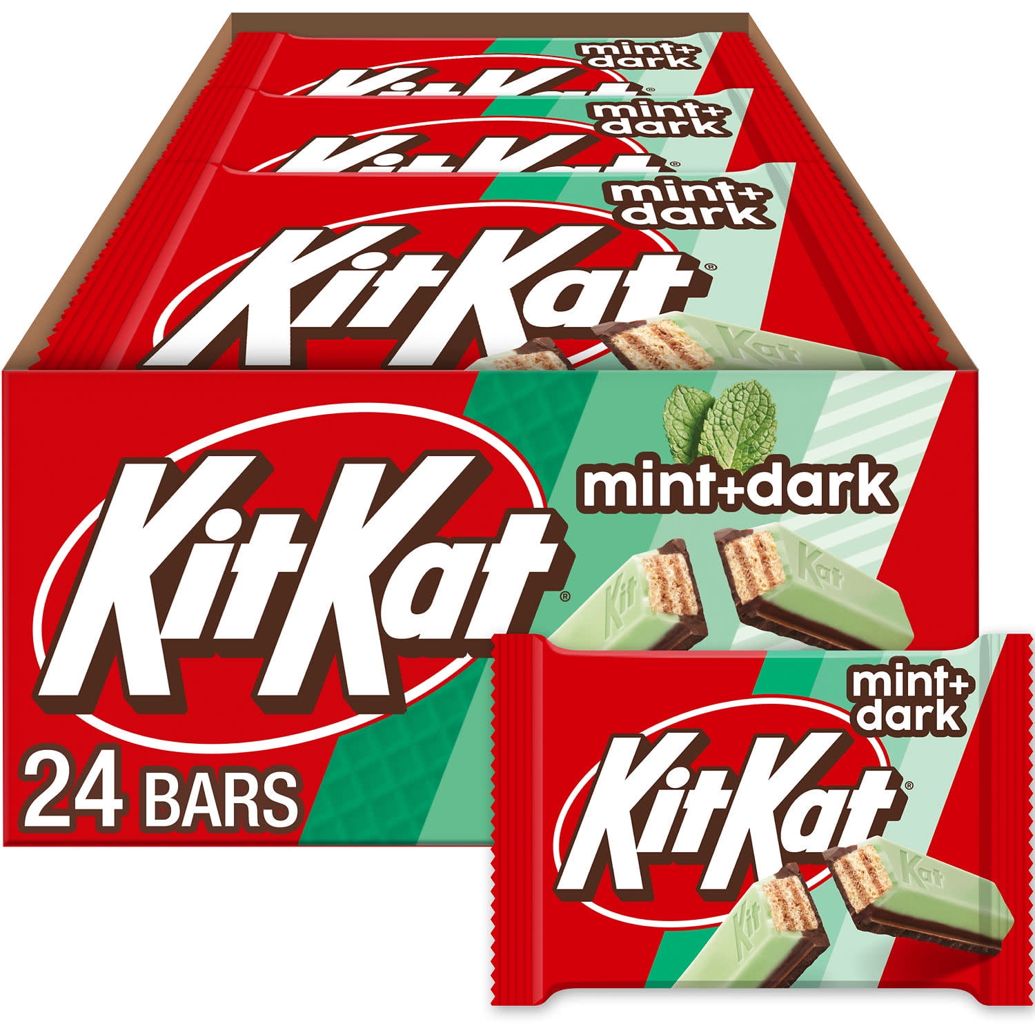 Kit Kat® Duos Dark Chocolate Mint Wafer Candy Bars, 1.5 oz, 24 Count - Walmart.com