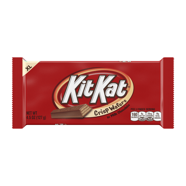 Kit Kat, Extra Large Milk Chocolate Crisp Wafer Candy Bar, 4.5 Oz ...