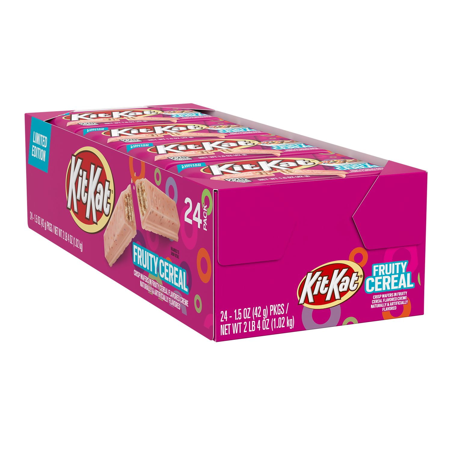 Kit Kat Fruity Cereal Flavored Standard Bar, 1.5oz, 24ct Box - Walmart.com