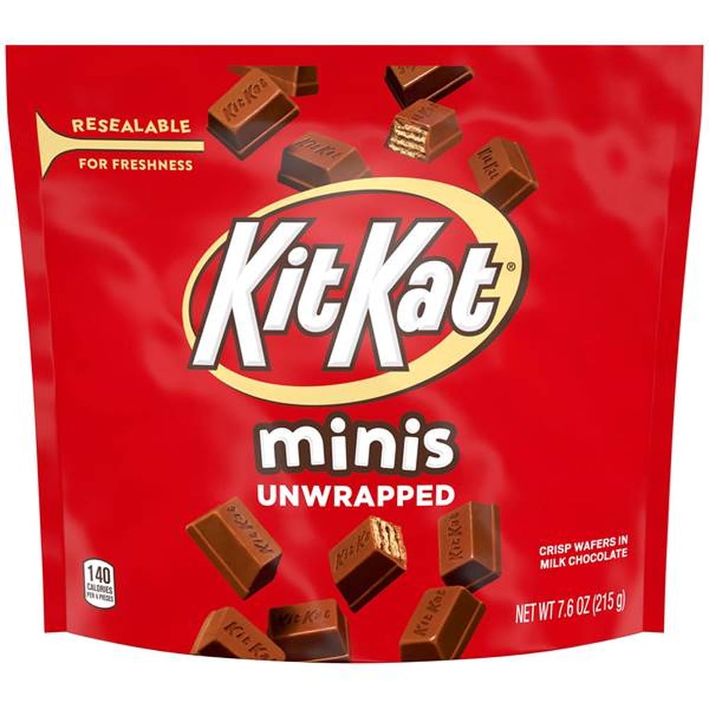 Kit Kat Milk Chocolate Unwrapped Minis (Pack of 20) - Walmart.com