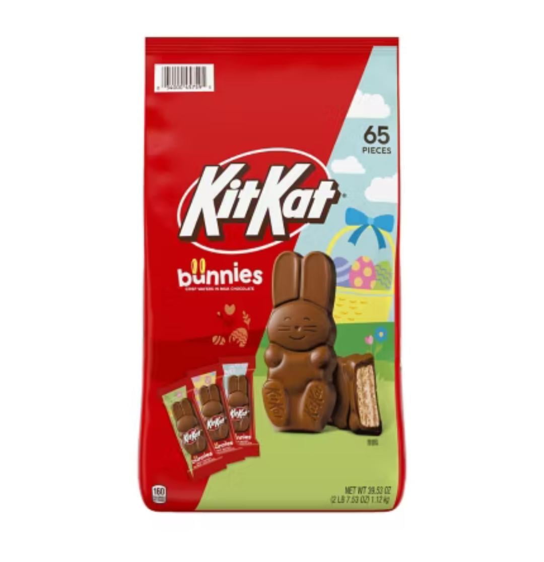 Kit Kat Milk Chocolate Wafer Bunnies, Easter Candy Bag, 65 ct ...