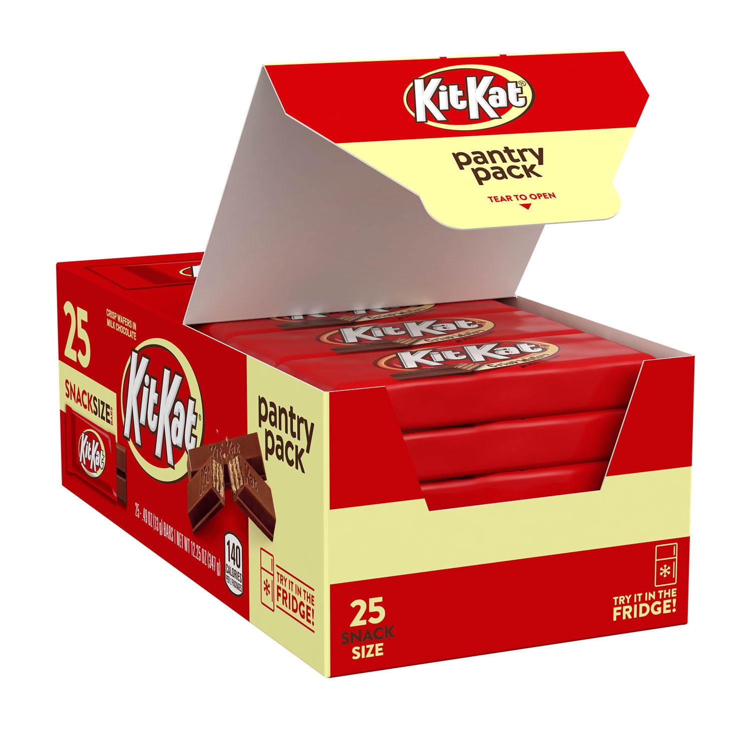 Kit Kat Milk Chocolate Wafer Snack Size Candy, Pantry Pack 12.25 oz, 25 ...