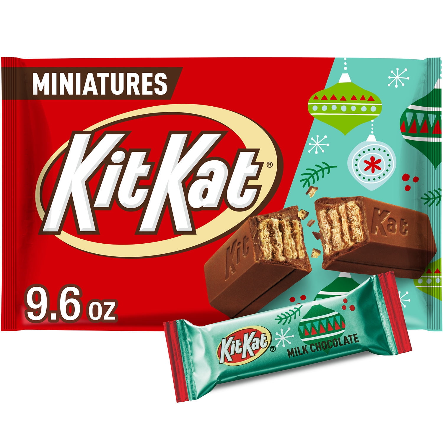 Kit Kat® Mini Wrapped Holiday Milk Chocolate Wafer Bars, Santa Stocking ...