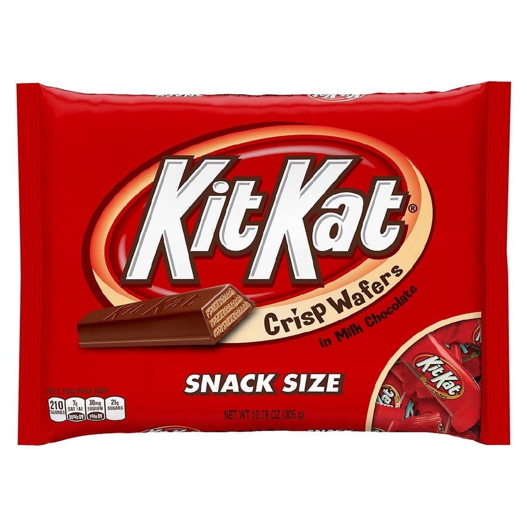 Kit Kat Snack Size Candy Bars, Individually Wrapped, Small Bag Milk ...