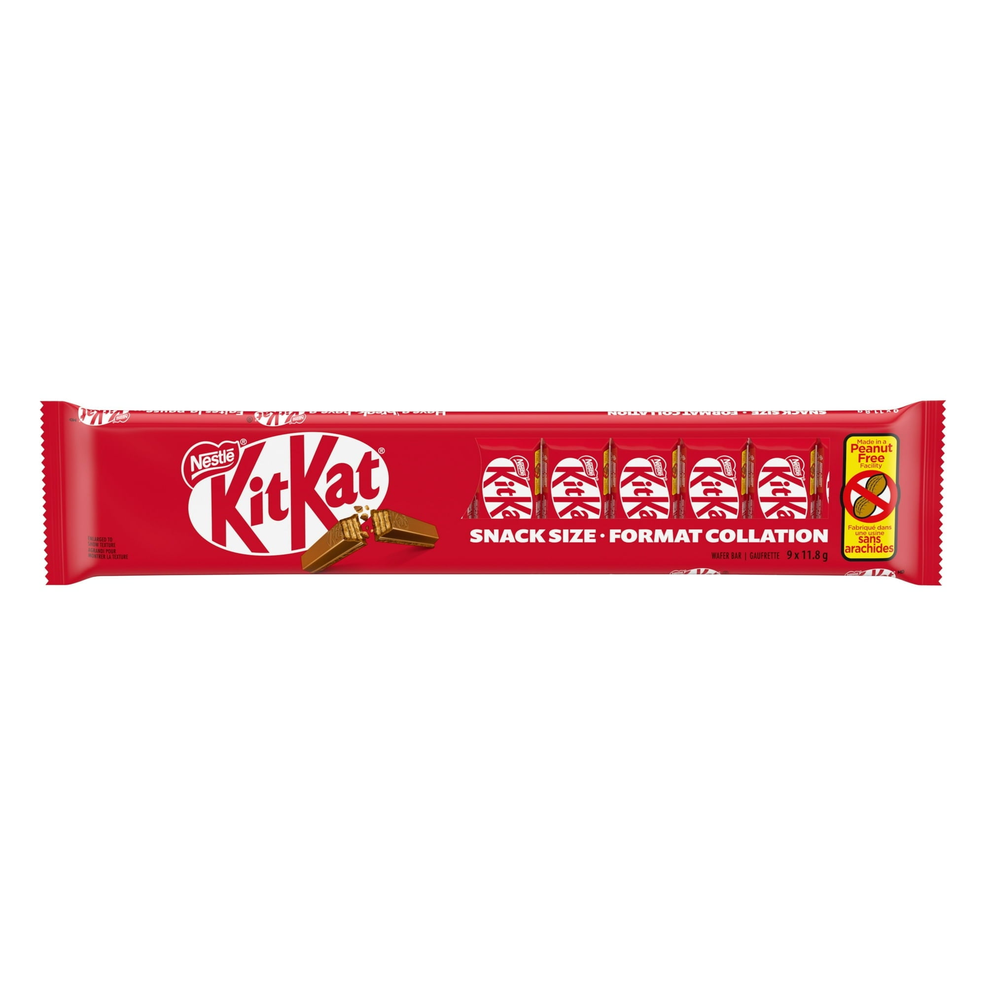 Kit Kat Snack Size Chocolate Bars, 9 x 11g/0.4 oz. Bars - Walmart.com