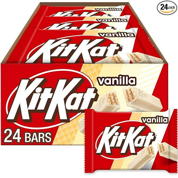 Kit Kat Vanilla – Crisp Wafer Candy Bars in Vanilla Flavored Creme, 24 ...