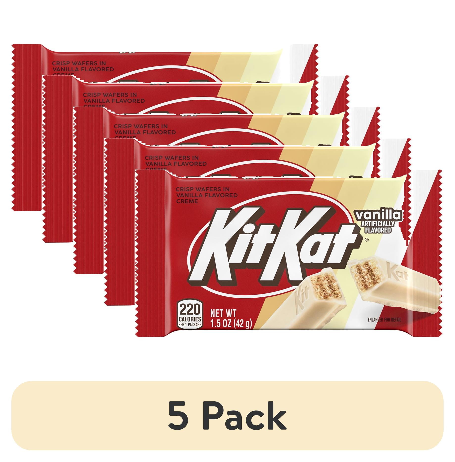 (5 pack) Kit Kat Vanilla Flavored Wafer Candy, Bar 1.5 oz - Walmart.com