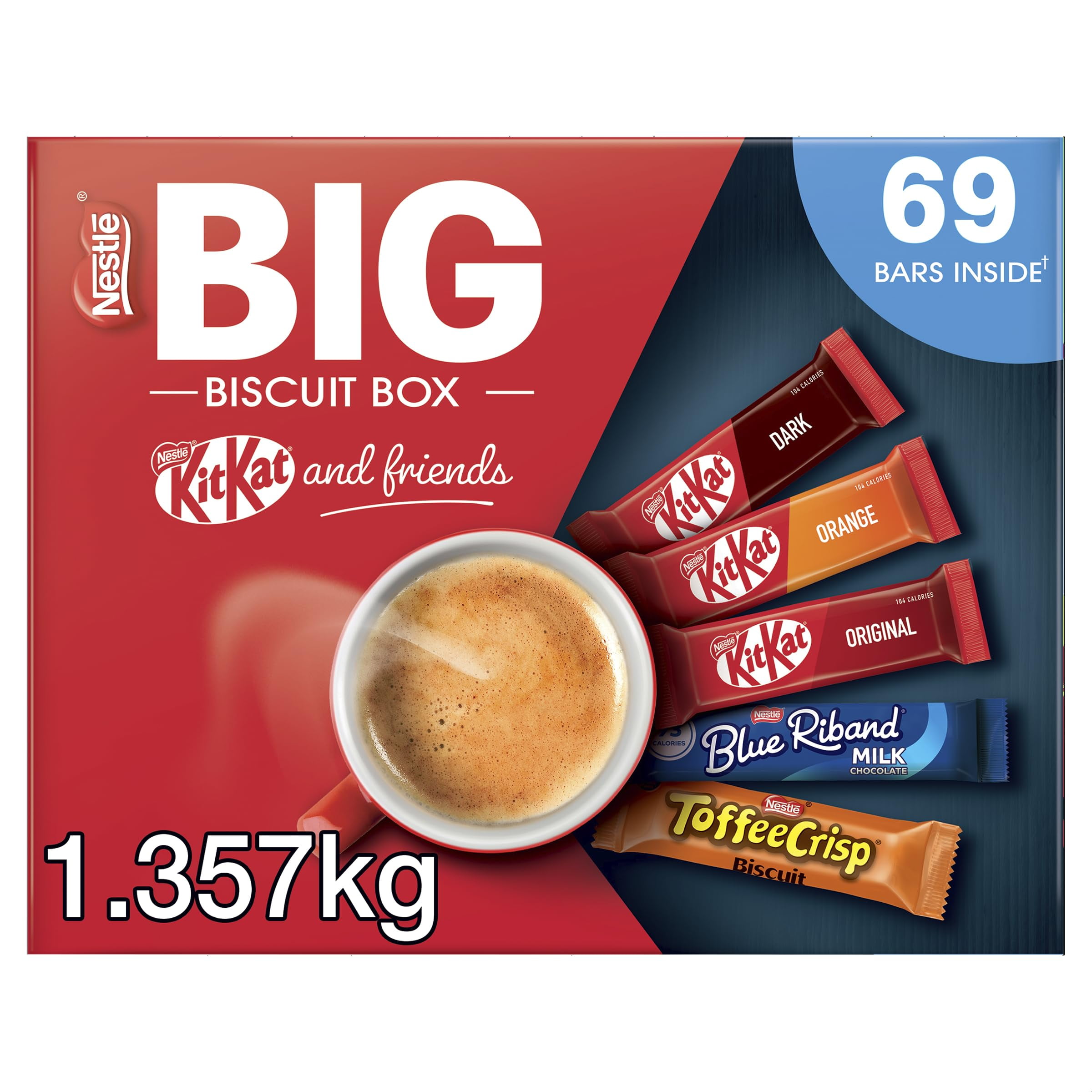 Kit Kat and Friends Big Biscuit Box, 69 Assorted Chocolate Biscuit Bars ...