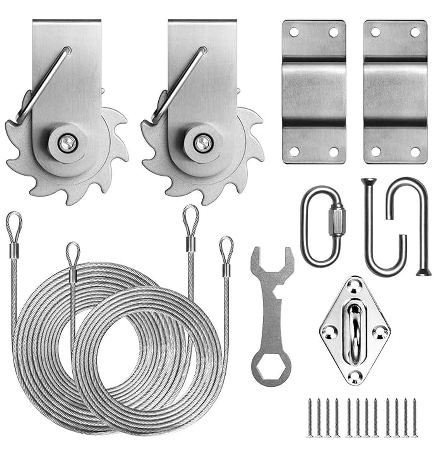 Kit Winch Set for Triangle Sun Shade Sails Canopy, Easy-Tensioning, 316 ...