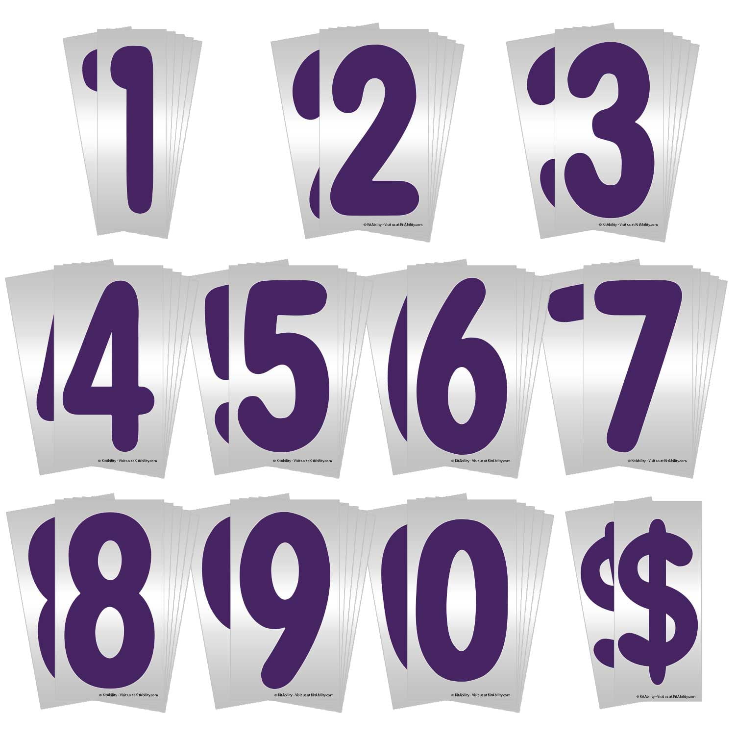 KitAbility Replacement Numbers for Message Board Sidewalk Signs with 4 ...