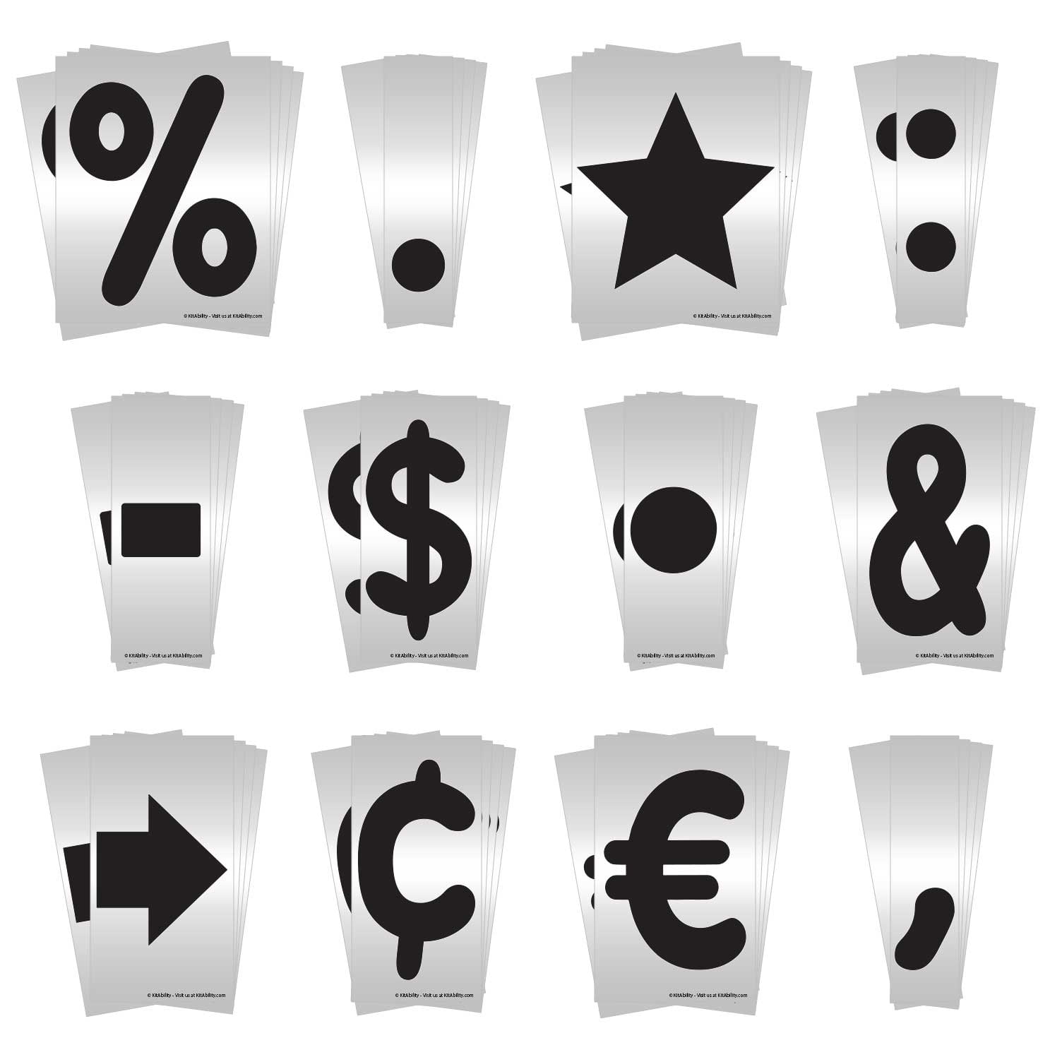 KitAbility Replacement Symbols for Message Board Sidewalk Signs with 4 ...