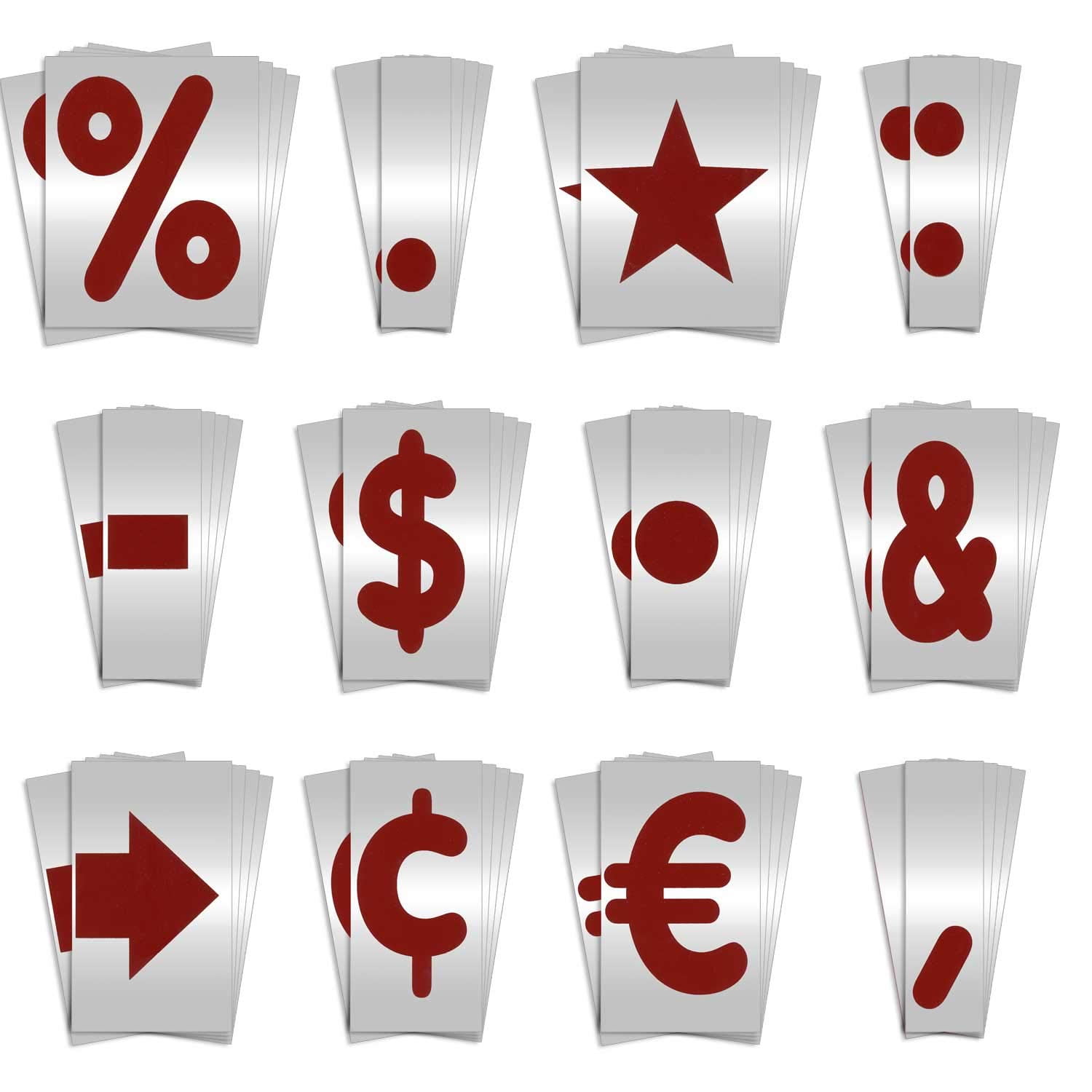 KitAbility Replacement Symbols for Message Board Sidewalk Signs with 4 ...