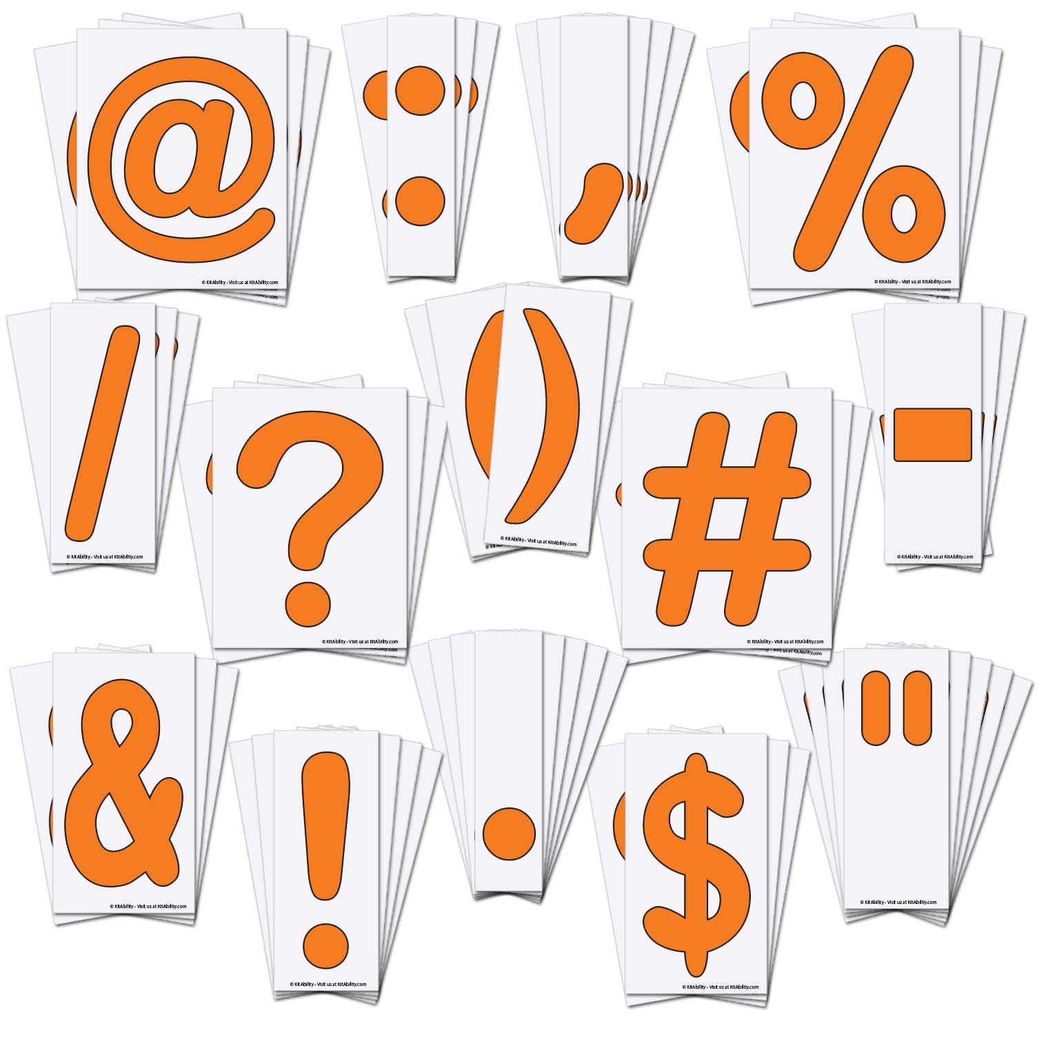 KitAbility Updated Symbols for Message Board Sidewalk Signs with 4 Inch ...