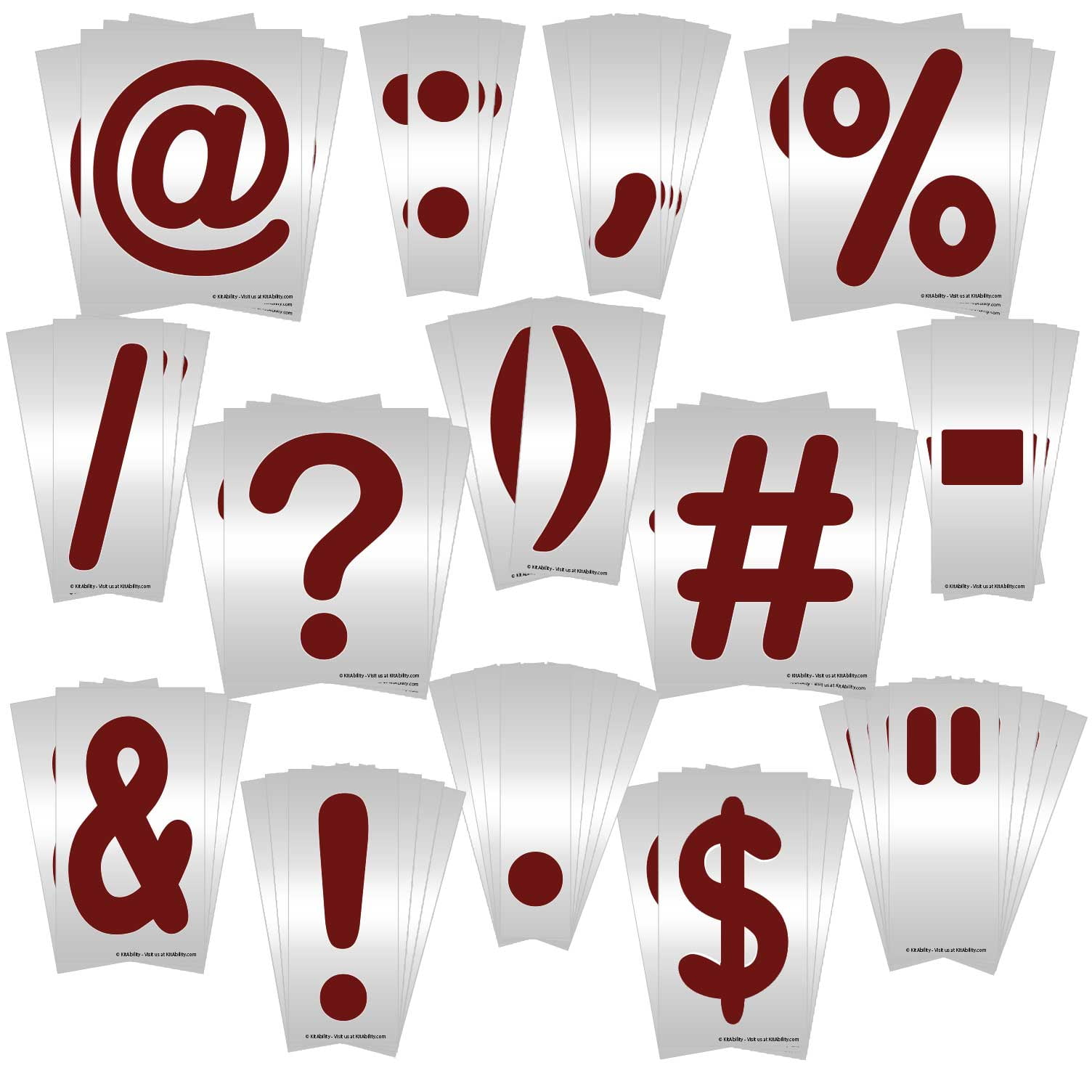 KitAbility Updated Symbols for Message Board Sidewalk Signs with 4 Inch ...