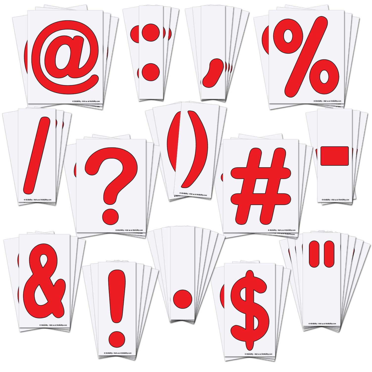 KitAbility Updated Symbols for Message Board Sidewalk Signs with 4 Inch ...