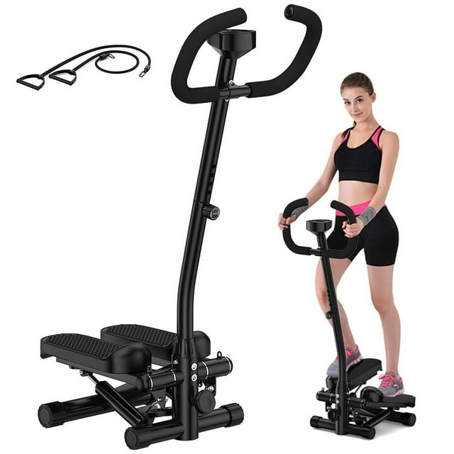 Mini Stepper with Handle,Stair Steppers with Resistance Band for Home ...