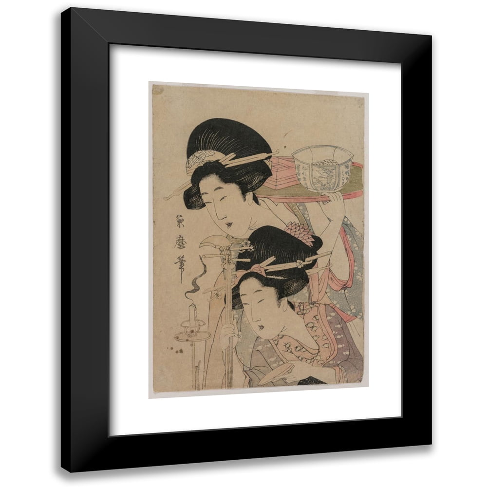Kitagawa Tsukimaro 17x24 Black Modern Framed Museum Art Print Titled ...