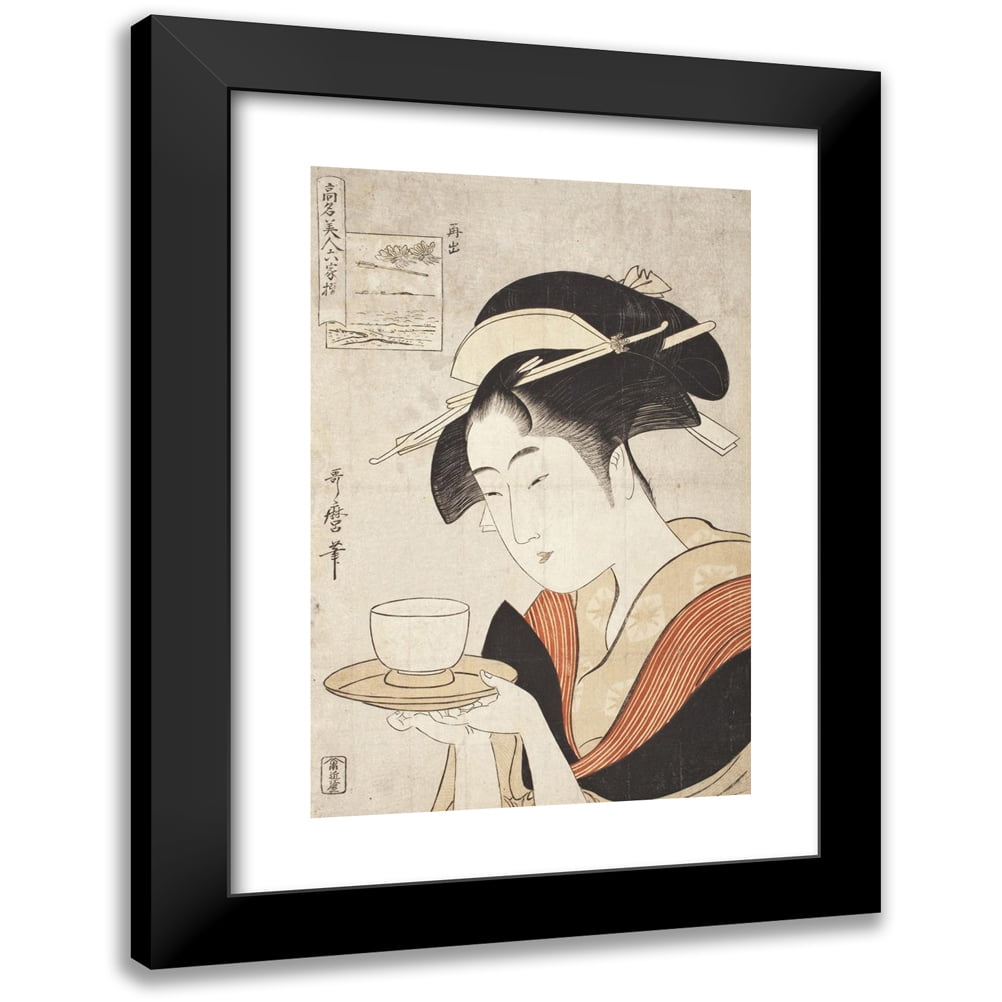 Kitagawa Utamaro 11x14 Black Modern Framed Museum Art Print Titled ...
