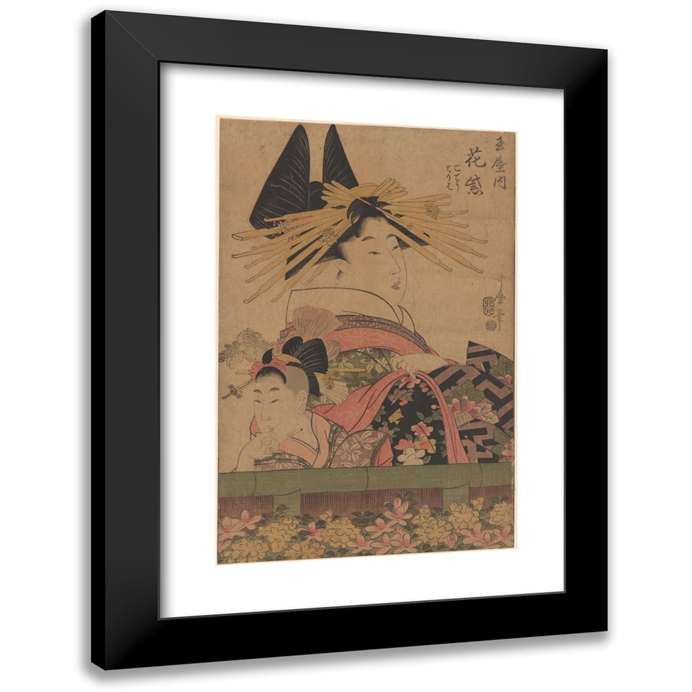 Kitagawa Utamaro 11x14 Black Modern Framed Museum Art Print Titled ...