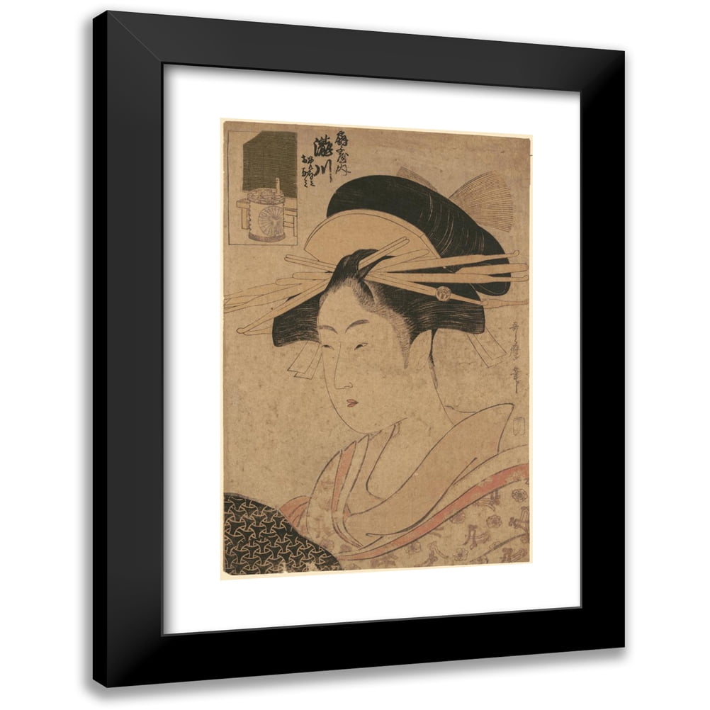 Kitagawa Utamaro 11x14 Black Modern Framed Museum Art Print Titled ...