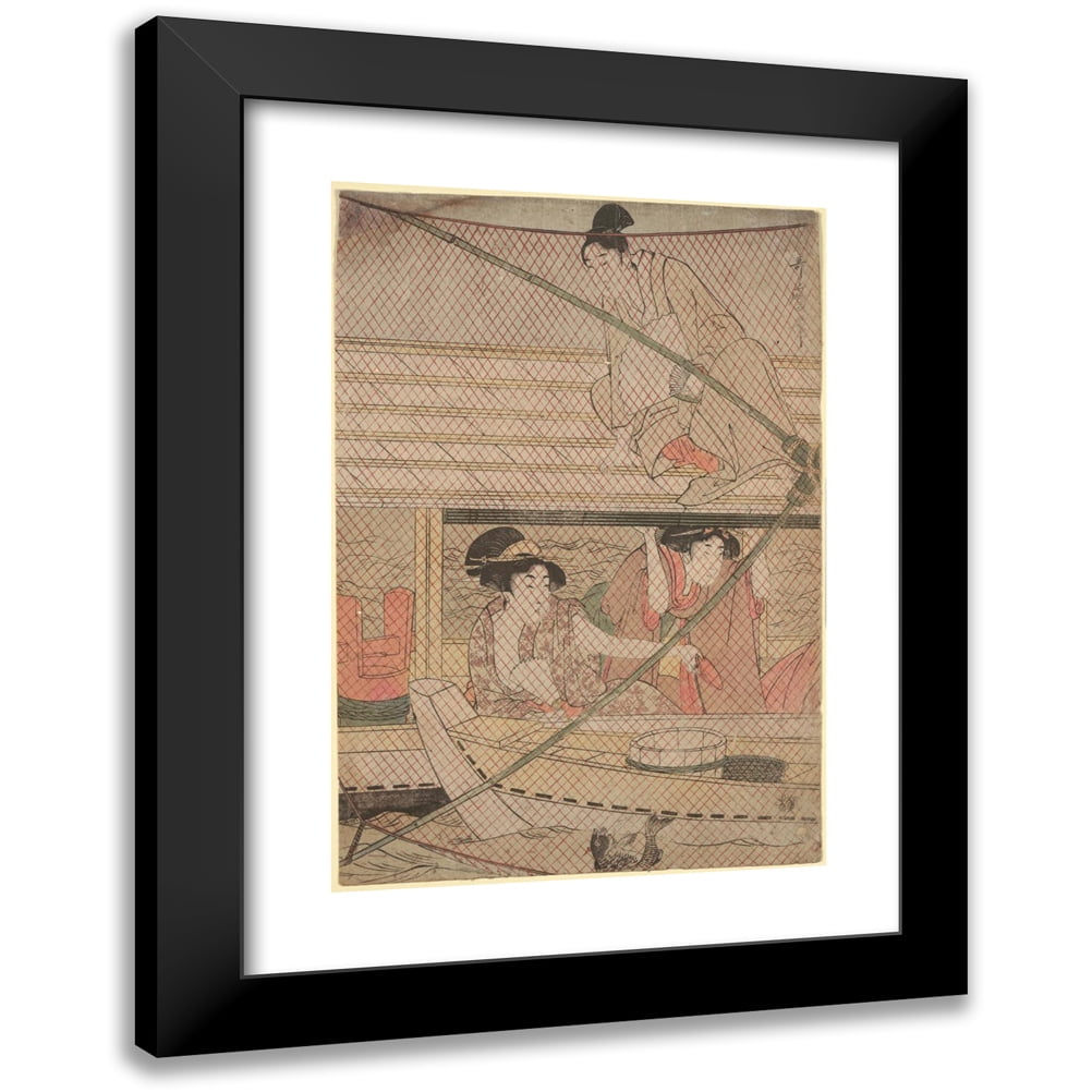 Kitagawa Utamaro 17x24 Black Modern Framed Museum Art Print Titled ...