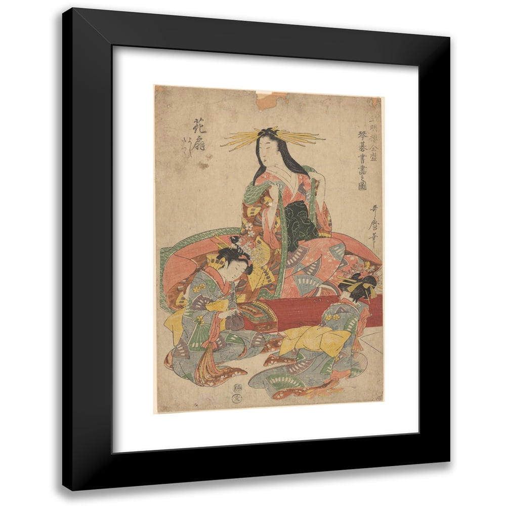 Kitagawa Utamaro 18x24 Black Modern Framed Museum Art Print Titled ...