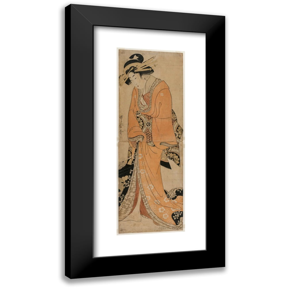 Kitagawa Utamaro II 9x18 Black Modern Framed Museum Art Print Titled ...