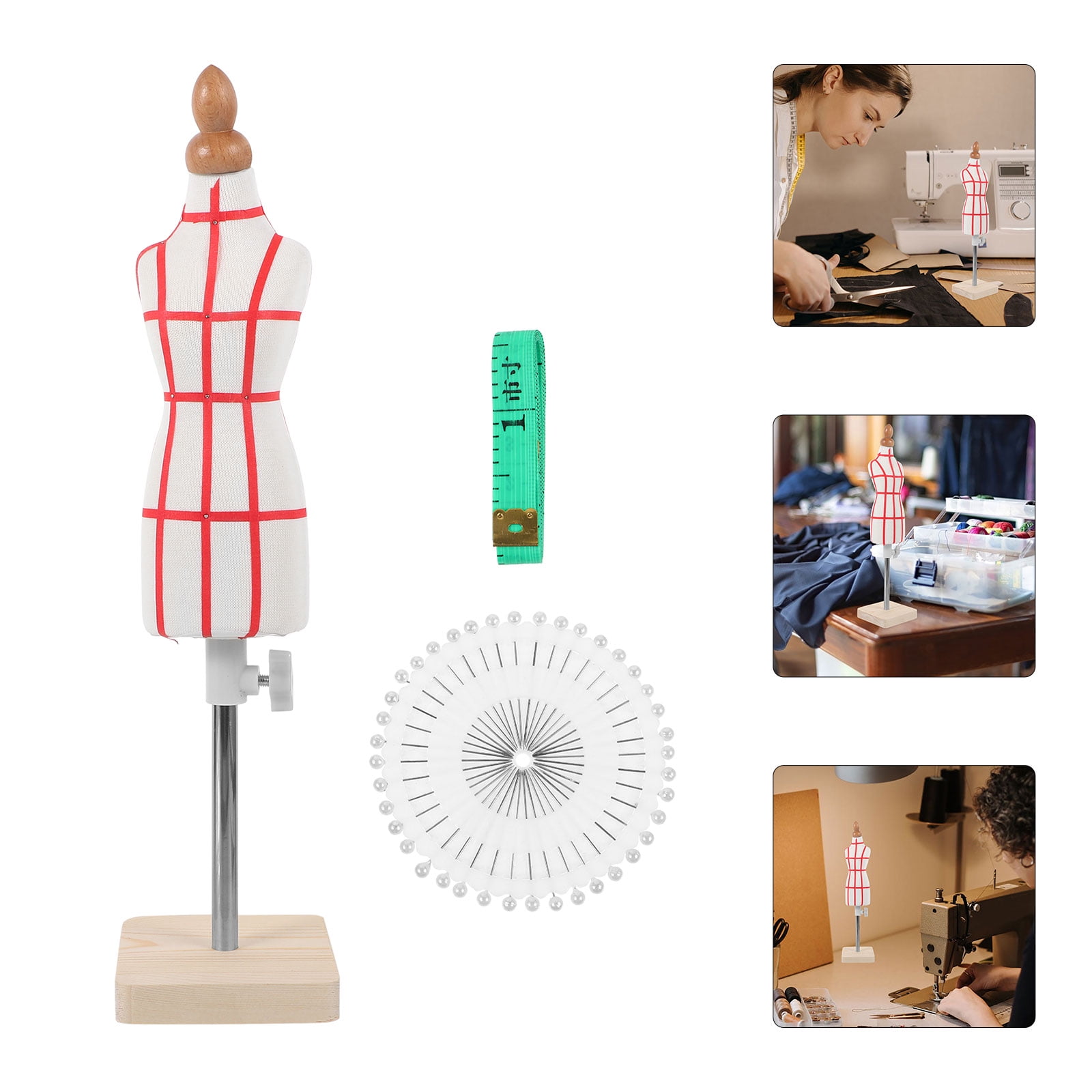 Kitandove 1 Set Mini Mannequin for Sewing with Assorted Color and Wood ...