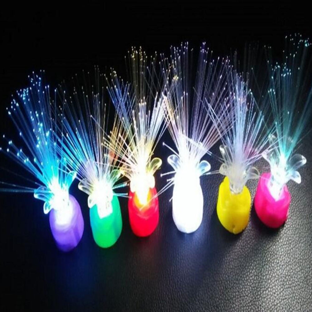 Kitandove 10 Pcs LED Rose Fiber Light Assorted Color Romantic Room ...