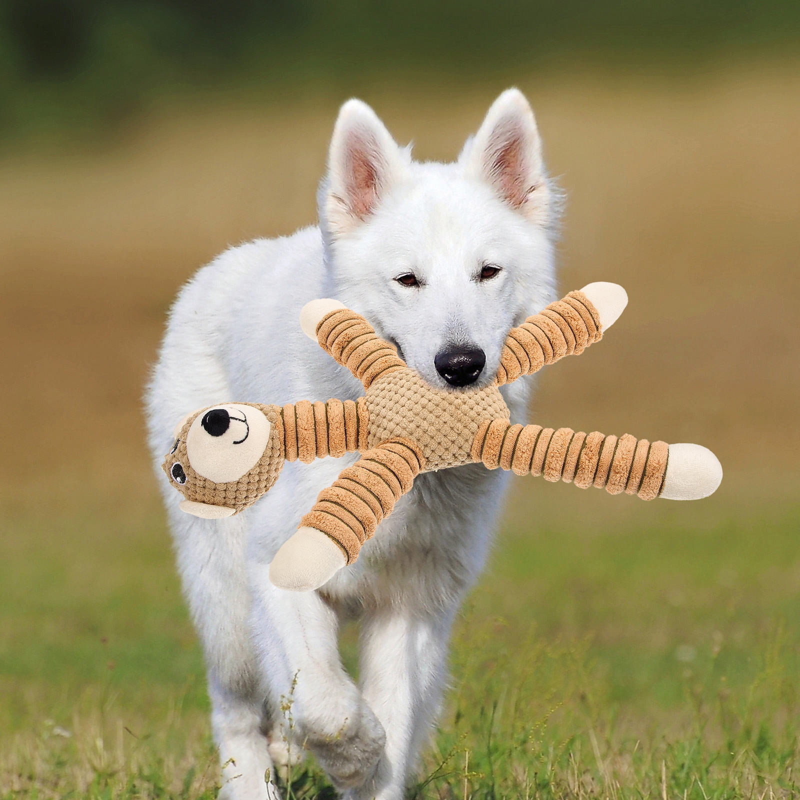 Kitandove 1Pcs Pet Chew Toy Plush Material Cartoon Long Neck Bear Shape ...