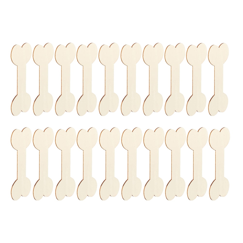 Kitandove 20Pcs Diy Craft Wood Dog Cutouts Beige For Home Decor And Pet ...